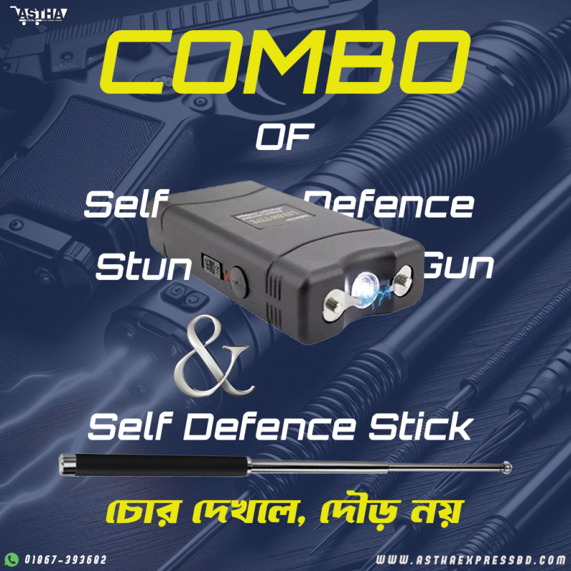 Self Defense Stun Gun 30000kv and Stick Combo Offer | Astha Express